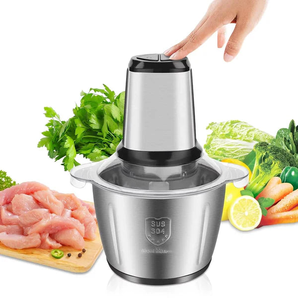 Tocator Electric Pentru Carne, Fructe si Legume, Bol Din Inox, Capacit ...